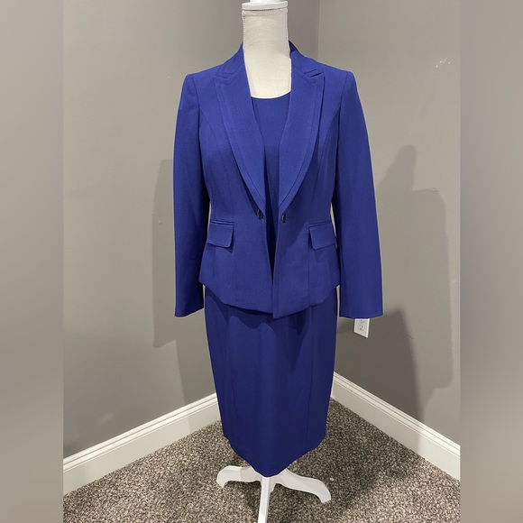 Kesper | Dresses | Kasper Twopiece Blue Jacket And Dress Outfit | Poshmark